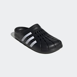 Herren Badesandale "ADILETTE CLOG", adidas Sportswear, Gr. 42, schwarz-wei&szlig;, Synthetik, Schuhe