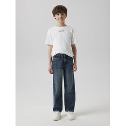 name it Jungen Straight-Jeans "NKMRYAN STRAIGHT JEANS 5950-DM NOOS", blau, Gr. 122, Abriebeffekte, Denim/Jeans, Obermaterial: 100% Baumwolle, Jeans