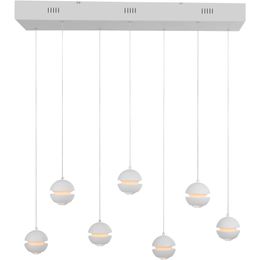 Sch&ouml;ner Wohnen Kollektion LED Pendelleuchte "LINI", wei&szlig;, 7, H: 22cm, 1 Stk., SCH&Ouml;NER WOHNEN-KOLLEKTION, Leuchten, SCH&Ouml;NER WOHNEN Kollektion, 3-Stufen Dimmer, Comfort-Lift, LED Pendelleuchte