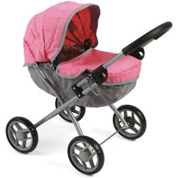 Bayer Chic 2000 CHIC2000 Kinder Puppenwagen "Lilli, Melange Pink", rosa, B:35cm H:60cm T:35cm, Puppenwagen, zusammenklappbar