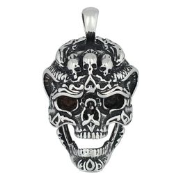 Adelia&acute;s ADELIA ́S Herren Kettenanh&auml;nger "Herren Anh&auml;nger &ndash; Totenkopfanh&auml;nger aus Edelstahl", Edelstahlsilber, Edelstahl, Schmuckanh&auml;nger, Ideal als Geschenk &ndash;