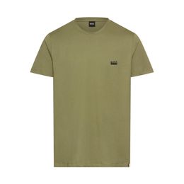 BOSS Herren T-Shirt, Gr. M, gr&uuml;n, Jersey, Obermaterial: 100% Baumwolle, unifarben, Shirts, Rundhals, Jersey, kleines Logo, regular fit