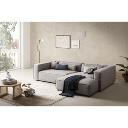 LeGer Home by Lena Gercke "PIARA XXL, Big-Sofa, Cord, Leinenoptik o. Strukturstoff, L-Form" wahlweise Ottomane rechts/links, Kedernaht, extra tiefe