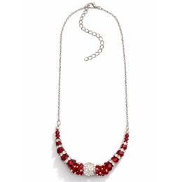 Damen Kette mit Anh&auml;nger "Miriam", rot, Basic, Collezione Alessandro, Glas, Halsketten, mit vielen kleinen Glassteinen