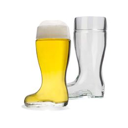 ST&Ouml;LZLE Bierglas "Biergl&auml;ser Stiefel 500 ml 2er Set transparent", bunt, Trinkgef&auml;&szlig;e