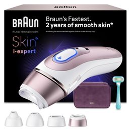 Braun Damen IPL-Haarentferner "Skin i-expert Pro IPL PL7431"wei&szlig;, Braun, IPL-Haarentferner, mit kostenloser App, 4 smarte Aufs&auml;tze, Tasche