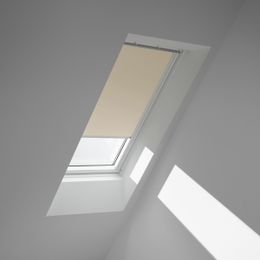 Velux Verdunklungsrollo "DKL CK02 1085SWL", CK02, stufenlos positionierbar, beige, Kinderzimmer, Rollos, wei&szlig;e F&uuml;hrungsschienen & Griffleiste