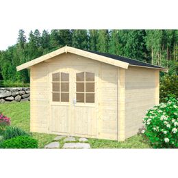 Gartenhaus Palmako, beige, Massivholz, Gartenh&auml;user, "Lotta", 7,3 qm