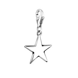 NENALINA Damen Charm-Einh&auml;nger "Anh&auml;nger Stern Astro Star Basic 925 Silber", ohne Stein, silber, Silber 925 (Sterlingsilber), Charms