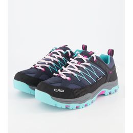 CMP Kinder Wanderschuh "KIDS RIGEL LOW WP TREKKING SHOES", Gr. 41, blau, Leder, Synthetik, Schuhe, wasserdicht