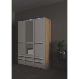 Kleiderschrank Priess, B:140cm H:193cm T:54cm, wei&szlig;, Holzwerkstoff, Schlafzimmer, Schr&auml;nke, "Schrank Garderobe W&auml;scheschrank Barcelona in 5 Breiten",