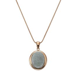 ZEEme Damen Kette mit Anh&auml;nger "Silber 925 rhodiniert 42+5cm mit echtem Larimar", 42+5cm, Silber 925 (Sterlingsilber), L: 47 B: 17mm, blau, Silber