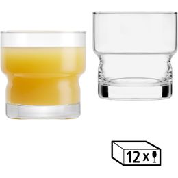 Libbey Gl&auml;ser-Set "Rocks Glas -NEWTON- 296 ml, &Oslash;: 8 cm, H: 8,5 cm, 12er Set", &Oslash; 8cm x 8,5cm, 296ml, 12 Stk., transparent, Trinkgef&auml;&szlig;e, hochwertig