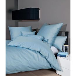 Bettw&auml;sche Janine, blau, Mako-Satin, Obermaterial: 100% Baumwolle, Bettw&auml;sche, "Colors 31001", feinf&auml;dige uni Bettw&auml;sche f&uuml;r alle Jahreszeiten,
