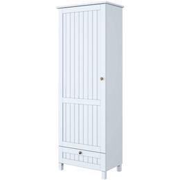 Garderobenschrank OTTO HOME, B:67cm H:180cm T:38cm, wei&szlig;, Massivholz, Flur, Schr&auml;nke, "Juventus", aus massiver Kiefer, Breite 67cm, mit Kleiderstange