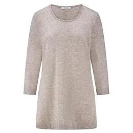 Long-Pullover Kaschmir Peter Hahn beige, 36