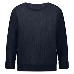 Rundhals-Pullover aus 100% Kaschmir Peter Hahn blau, 36