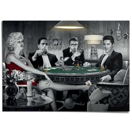 Poster Reinders, B:140cm H:100cm T:0,1cm, schwarz-wei&szlig;, Bilder, "Chris Consani - four of a kind", Home Office - Monroe-Presley-Dean-Bogart -