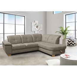 Ecksofa Alina, B:277cm H:98cm T:219cm, beige, Microfaser GDU (100% Polyester), Wohnzimmer, Sofas, "Karima", inkl. R&uuml;ckenlehnenverstellung, wahlweise