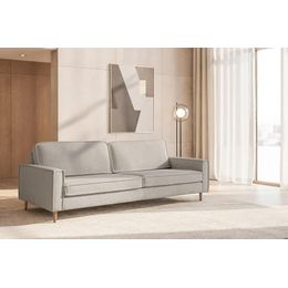 3-Sitzer Home Affaire, B:236cm H:89cm T:97cmsilber grau, 100% Polyester, Sofas, "Pinto Skandi,Maxi-Ausf&uuml;hrung, 236 cm, Chenille, Struktur", mit