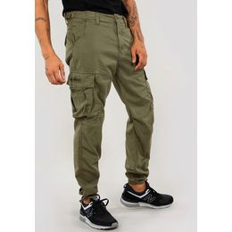 Herren Cargohose "Squad Pant", gr&uuml;n, Gr. 30, Alpha Industries, unifarben, Web, Obermaterial: 98% Baumwolle, 2% Elasthan. Futter: 100% Baumwolle, Hosen