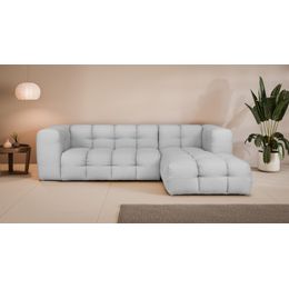 Ecksofa, B:276cm H:75cm T:178cm, grau, LeGer Home by Lena Gercke, 100% Polyester, Wohnzimmer, Sofas, "TALISHA L-Form Designersofa, moderne Steppung,