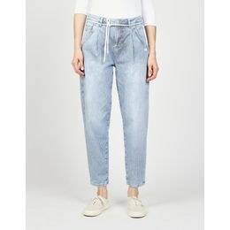 Gang Damen Ankle-Jeans "94SILVIA JOGGER"washed down stripes, Gr. 32, Denim/Jeans, Obermaterial: 98% Baumwolle, 2% Elasthan, Jeans, im Ballon-Fit,