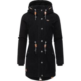 Ragwear Damen Winterjacke "Canny Corduroy", schwarz, Gr. 4XL, Oberstoff: 100% Baumwolle; Futter: 100% Polyester; Wattierung: 100% Polyester, Jacken,
