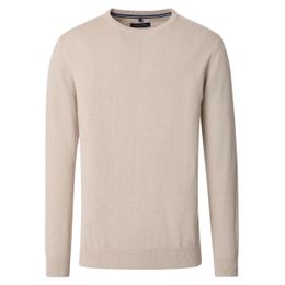 Casamoda Herren Strickpullover "Casamoda Pullover uni", beige, Gr. XL, 72% Baumwolle, 28% Leinen, Pullover