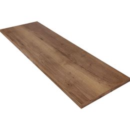 Arbeitsplatte Nobilia, B:210cm H:3,8cm T:60cm, braun, Holzwerkstoff, K&uuml;che, Tischplatten, "passend zu allen Serien, St&auml;rke: 3,8 cm", von drei Seiten