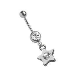 Adelia&acute;s ADELIA ́S Damen Bauchnabelpiercing "Piercing Bauchnabelpiercing", onesize, silber, Chirurgiestahl, Piercings, Mit 8 mm Zirkoniakugel