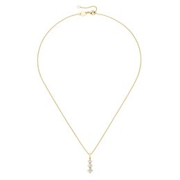 Smart Jewel Damen Kette mit Anh&auml;nger "Anh&auml;nger mit Zirkonia, Silber 925", 45cm, Silber 925 (Sterlingsilber)gold, Silber 925 (Sterlingsilber),