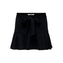 Only Damen Minirock "ONLPOPTRASH MW LIFE SKATE SKIRT PNT", schwarz, Gr. S, unifarben, Obermaterial: 63% Viskose, 32% Nylon, 5% Elasthan, R&ouml;cke