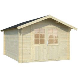 Gartenhaus Palmako, beige, Massivholz, Gartenh&auml;user, "Lotta", 10 qm