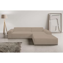 Ecksofa WERK2, B:311cm H:70cm T:210cm, braun, 100% Polyester, Wohnzimmer, Sofas, "Zeus-XL, Mega-Sofa mit gro&szlig;er Sitztiefe, Stellma&szlig;e 311cm x 210cm",
