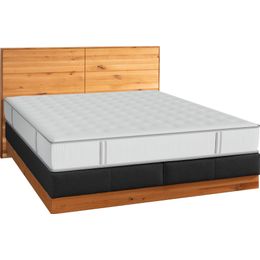 Boxspringbett Alina, B:190cm L:208cm, schwarz, Struktur GBA (100% Polyester), Jugendzimmer, Komplettbetten, "Clivia", in verschiedenen Gr&ouml;&szlig;en