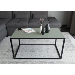 Couchtisch, B:100cm H:45cm T:60cmgraphit schwarz, glas olivgr&uuml;n glanz, graphit schwarz, glas olivgr&uuml;n glanz, SET ONE BY Musterring, Wohnzimmer,