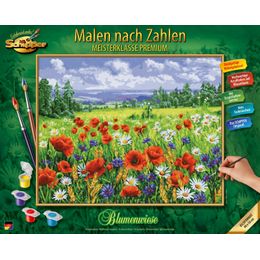 Schipper Kinder Malen nach Zahlen "Meisterklasse Premium - Blumenwiese", bunt, B:40cm H:50cm, Malvorlagen, Made in Germany