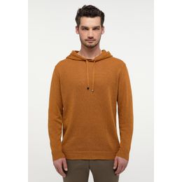 Eterna Herren Hoodie, orange, Gr. M, 27% Baumwolle, 73% Leinen, Sweatshirts