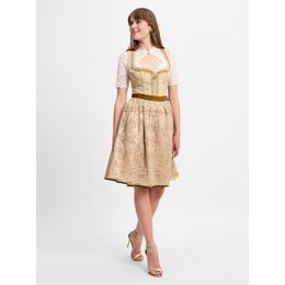 Kr&uuml;ger Dirndl Kr&uuml;ger Madl Dirndl Damen Gr&ouml;&szlig;e 42 creme / braun / gold