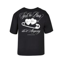 MISS TEE Damen T-Shirt "Miss Tee Feel The Pain Tee"schwarz, Gr. XS, bedruckt, 100% Baumwolle, Shirts
