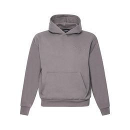 Kapuzenpullover DROPSIZE "Dropsize HEAVY OVERSIZE EMBO HOODIE", Herren, Gr. S, driftwood, 70% Baumwolle, 30% Polyester, mehrfarbig, oversize, ohne Ausschnitt, Pullover Kapuzenpullover