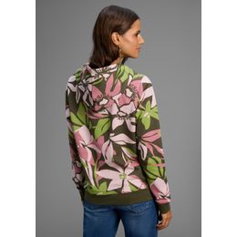 Laura Scott Damen Sweater, bunt, Gr. 44, bedruckt, mehrfarbig, angeraute Sweatware, Obermaterial: 80% Baumwolle, 20% Polyester, Sweatshirts,