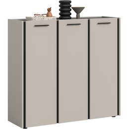 Schuhkommode Home Affaire, B:113cm H:106cm T:37cmkaschmir, schwarz, FSC-zertifizierter Holzwerkstoff, Sideboards, "RAK, Breite 113 cm, viel Stauraum,