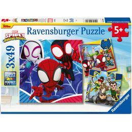 Ravensburger Kinder Puzzle "Spideys Abenteuer", bunt, Pappe, B:21cm H:21cm, Puzzles, Made in Europe
