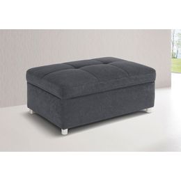 Polsterhocker Home Affaire, B:98cm H:42cm T:68cm, grau, Struktur fein (95% Polyester, 5% Polyamid);Luxus-Microfaser ALTARA NUBUCK (100%