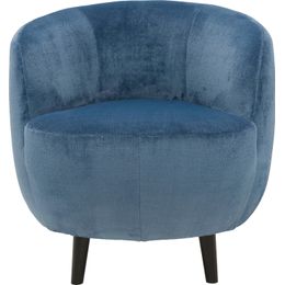 Sessel, B:72cm H:72cm T:76cm, blau, LOOKS by Wolfgang Joop, 100% Polyester, Wohnzimmer, Sessel, "LOOKS XIV Cocktailsessel", runde Form, perfekt f&uuml;r