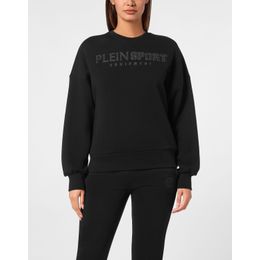 Plein Sport M&auml;dchen Sweatshirt "Sweatshirt", schwarz, Gr. XS, Obermaterial: 88% Baumwolle, 12% Polyester, Sweatshirts