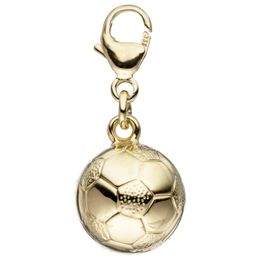 Jobo Damen Charm-Einh&auml;nger "Fu&szlig;ball", gold, Gelbgold 333, Charms, 333 Gold