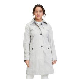Gil Bret Damen Trenchcoat, wei&szlig;, Gr. 42, unifarben, Stoff, Obermaterial: 100% Polyester, M&auml;ntel, mit Knopfleiste